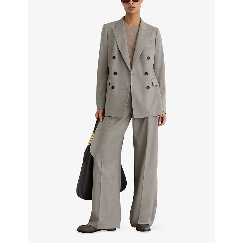 REISS Reiss Darcy Double-Breasted Wool-Blend Blazer
